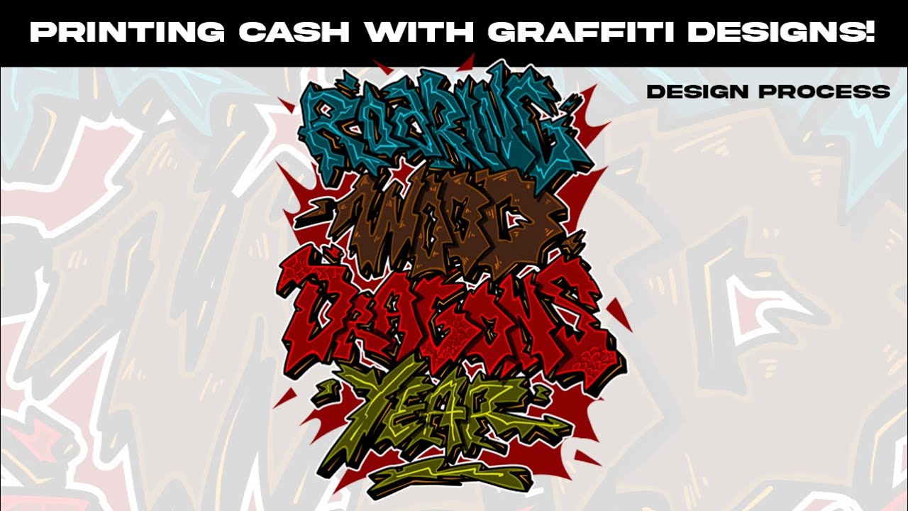 Printing Cash with Graffiti Designs! | Design process | TIMELAPSE - YouTube