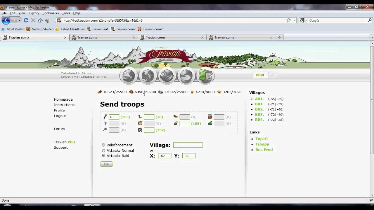 Travian Gold Club Raiding made easy T3.6 - YouTube