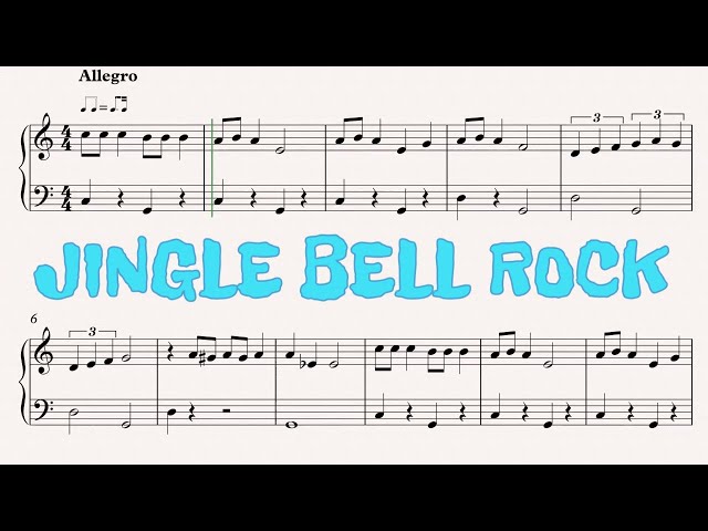 Notas Del Teclado Jingle Rock Jingle Bell Rock Sheet Music For Piano