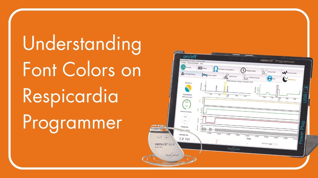 Understanding Font Colors on Respicardia Programmer - remedē System ...