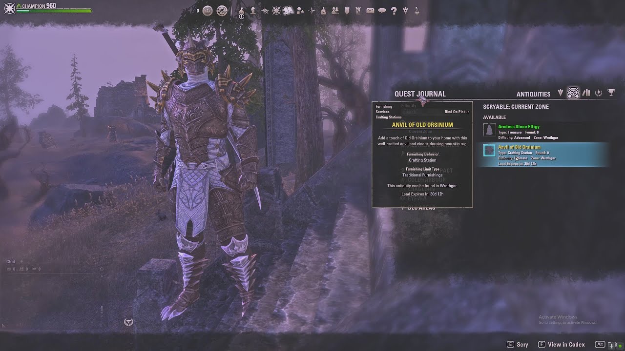 Elder Scrolls Online Scrying for Master Lead #41 Anvil of Old Orsinium ...