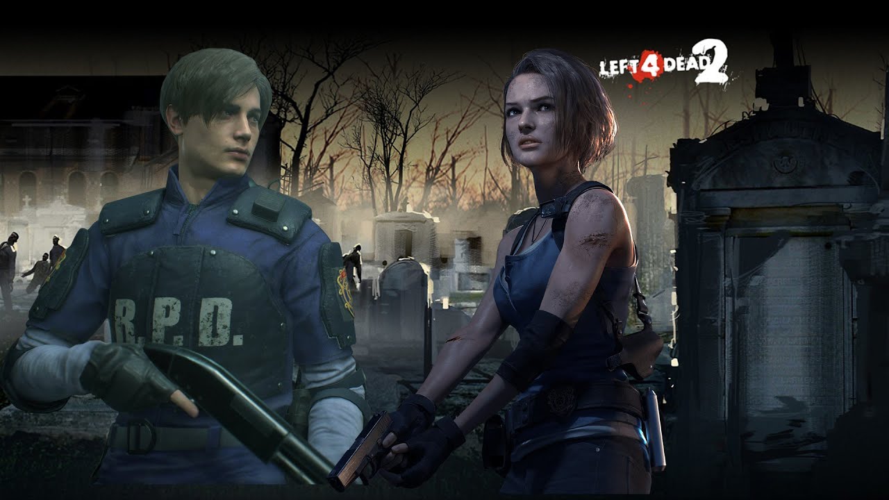 Left 4 Dead 2 Jill Valentine And Leon Kennedy RE3R And RE2R Voice pack ...