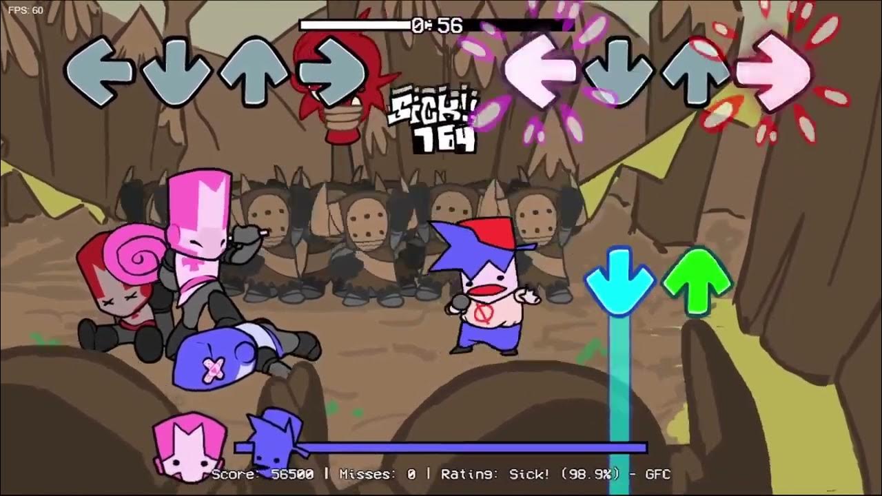 Friday night Funkin vs castle crashers mod - YouTube