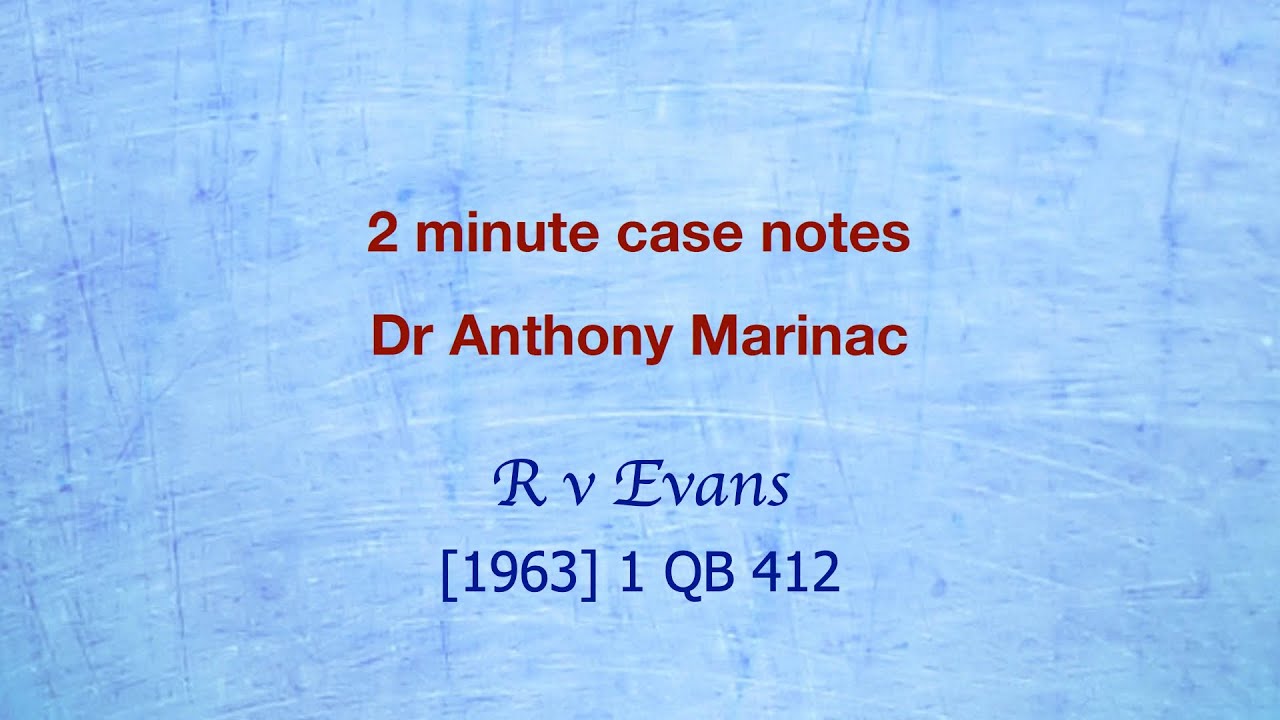 R v Evans (Dangerous Driving) - YouTube