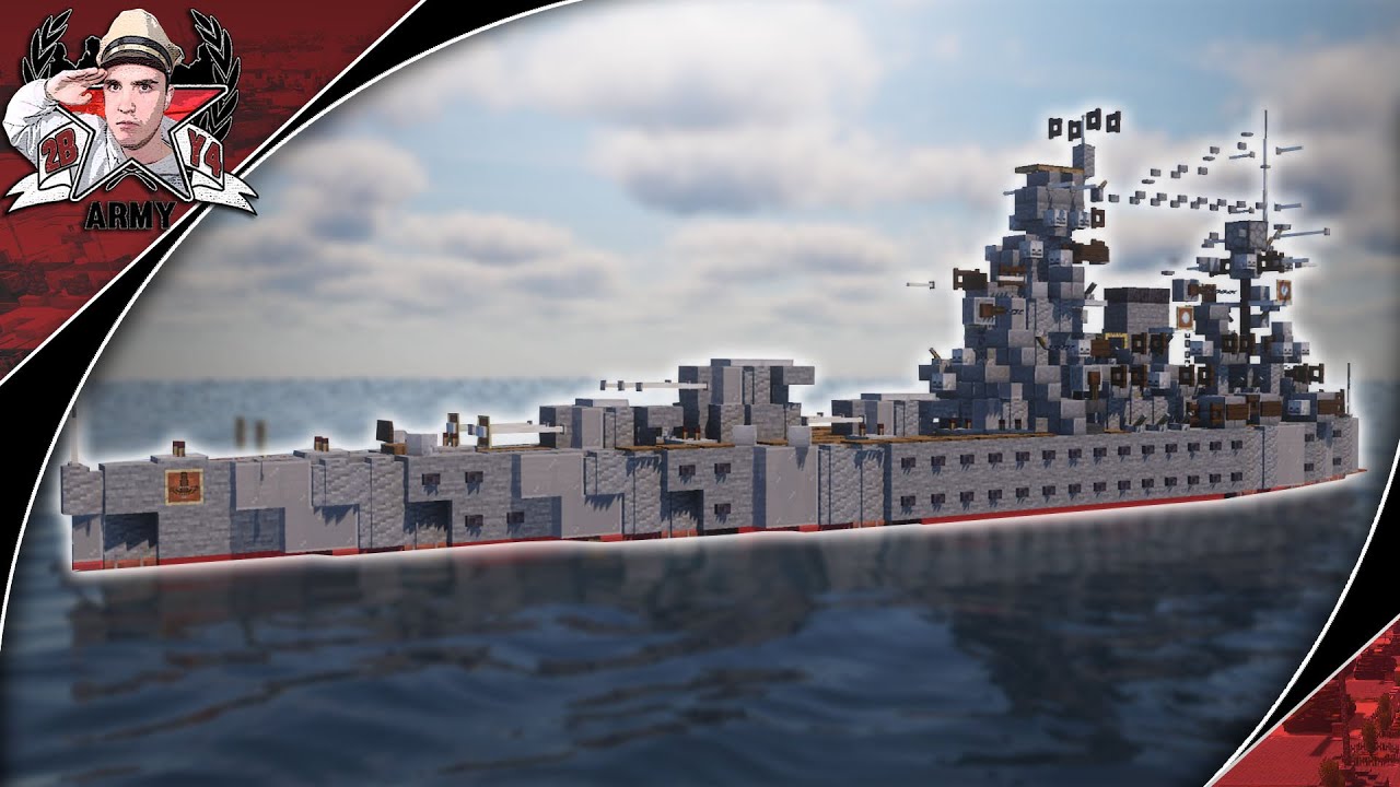 Minecraft: WW2 HMS Rodney | Nelson-Class Battleship Tutorial - YouTube