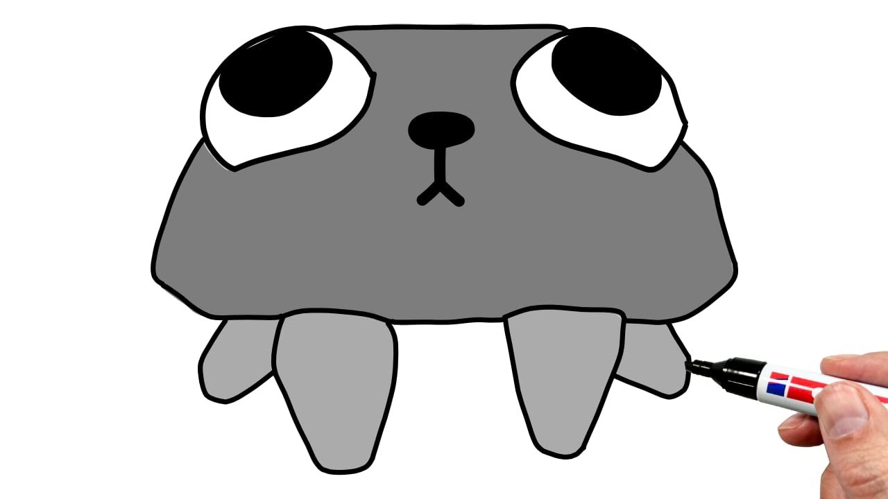 How to Draw Pebble From Dandy's World - YouTube