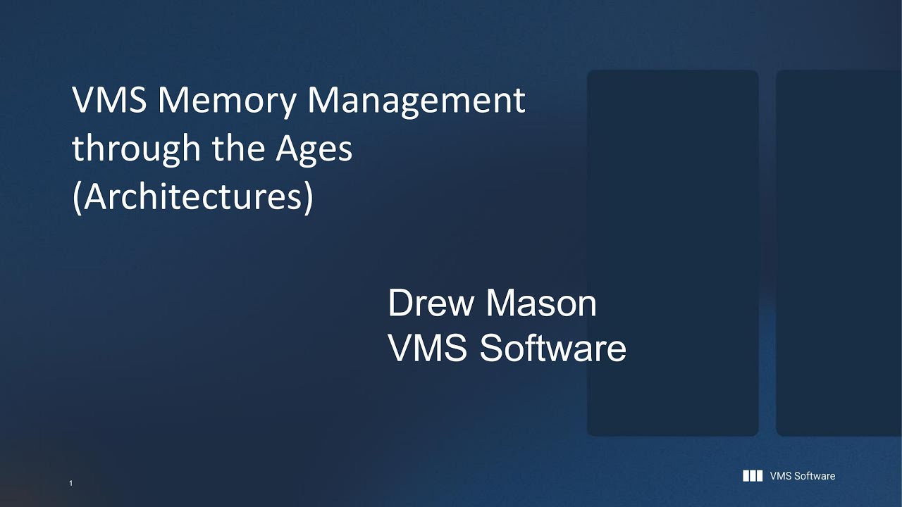 Drew Mason on VMS Memory Management through the Ages - YouTube