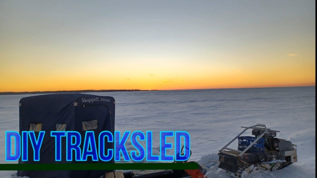 DIY ice fishing track sled Build. - YouTube