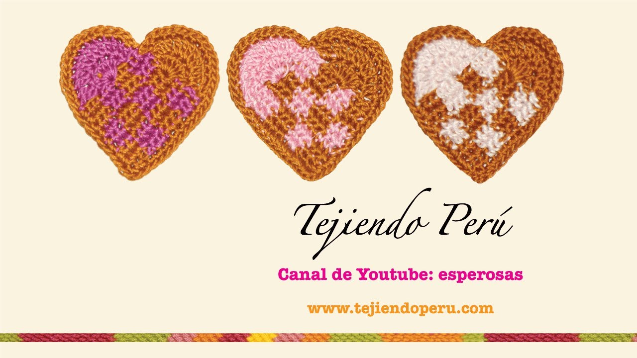 Corazón entrelazado tejido a crochet - YouTube