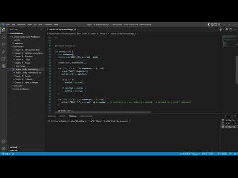 C Lab: Adjust List By Normalizing - YouTube