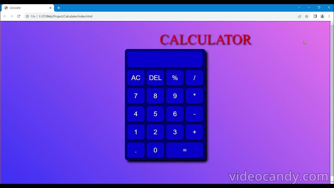 Calculator Using Html And Css Web Development Css Html Webdevelopment Codingtutorial