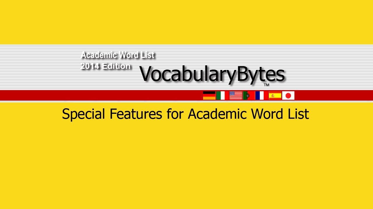 Academic Word List YouTube Academic Word List YouTube