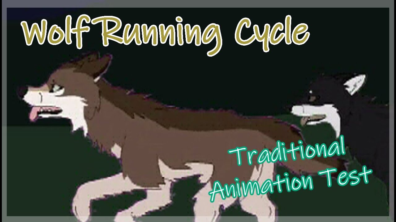 Wolf Running Cycle | First Traditional Animation Test - YouTube