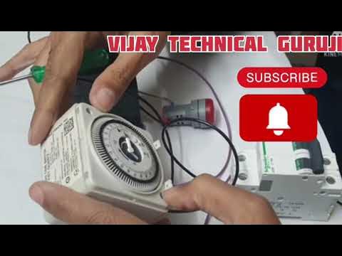 Analog time switch connection& programming uses streetlight !GIC L&T! 24 hourtimer !! in hindi ...
