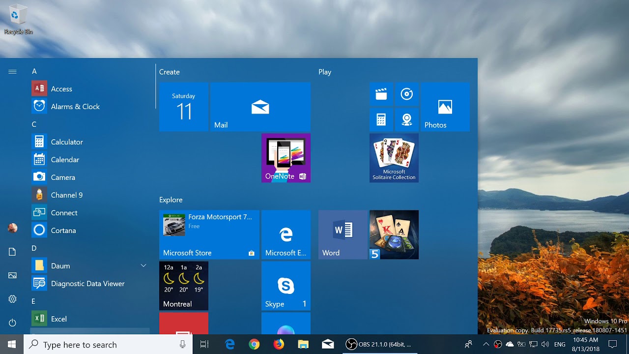 Quick look and review of Windows 10 insider preview build 17735 ...
