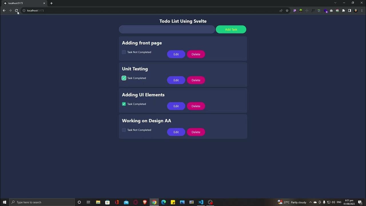 Todo List App Using Svelte Youtube