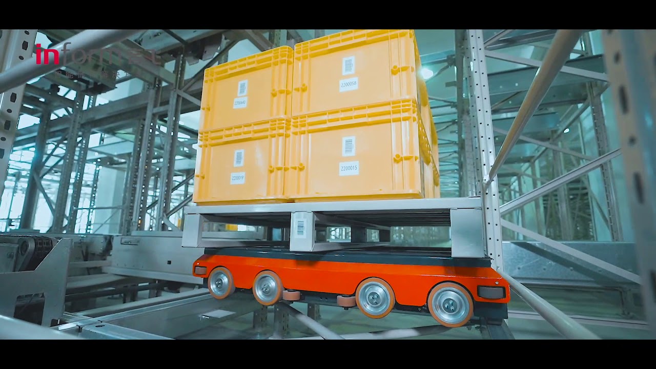 Manufacturing Industry: Four Way Radio Shuttle + AGV - YouTube