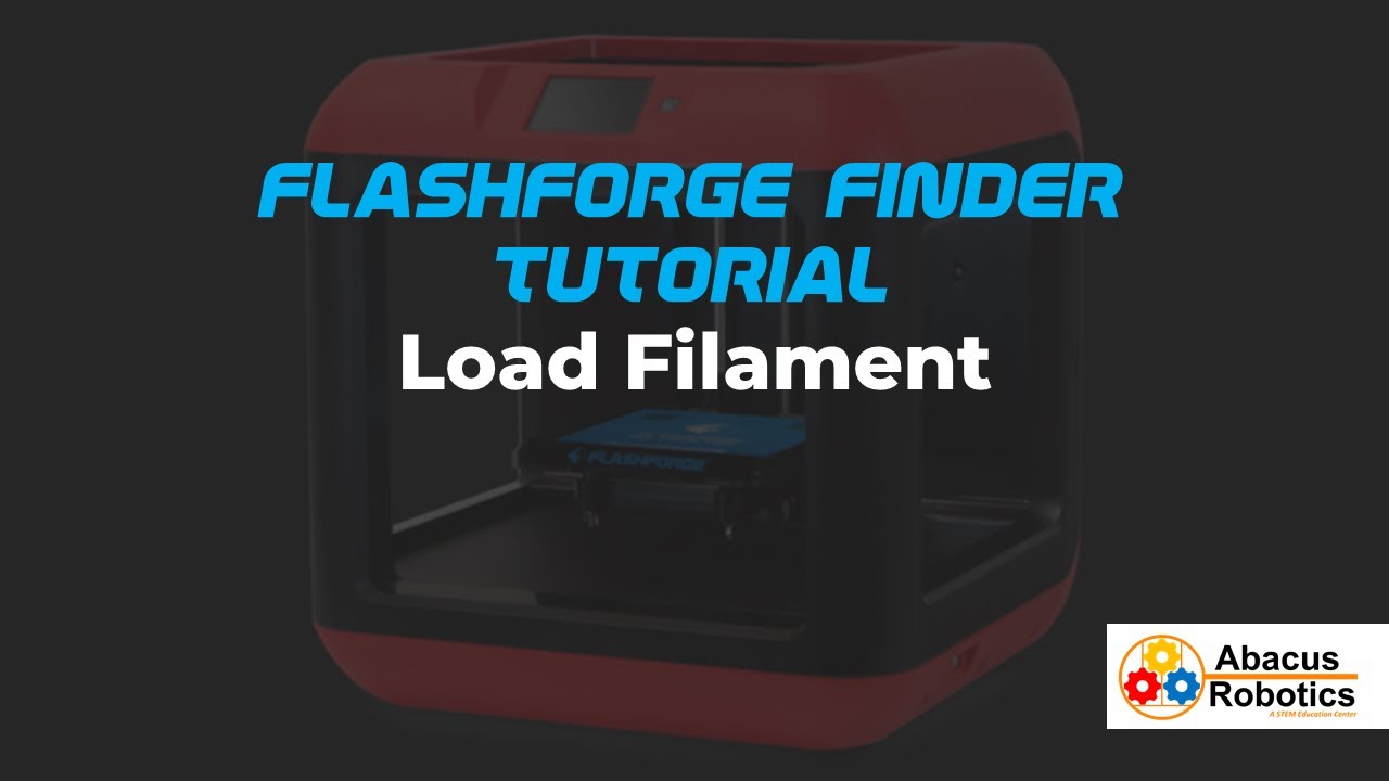 Flashforge Finder 3D Printer Tutorial - Load Filament - YouTube