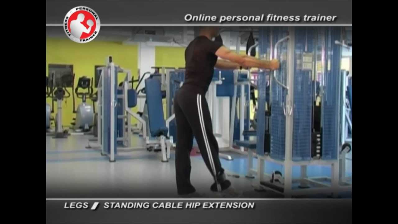 LEGS - STANDING CABLE HIP EXTENSION - YouTube