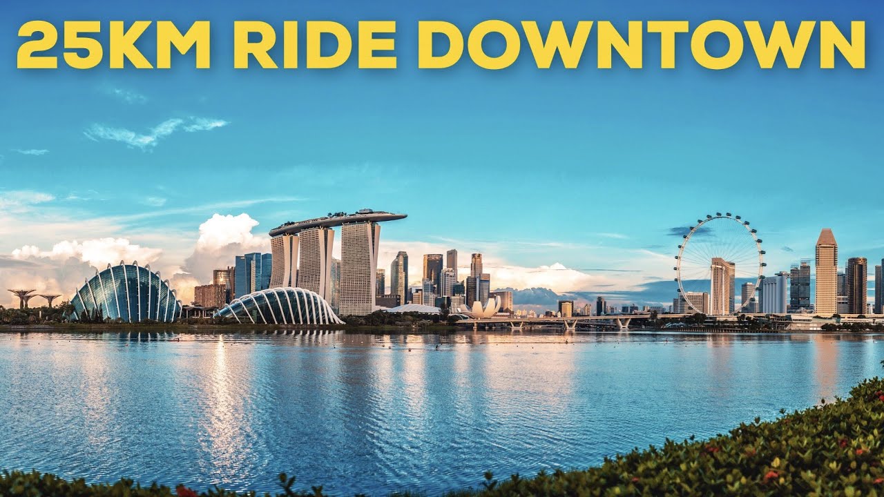 25km bicycle ride downtown - YouTube