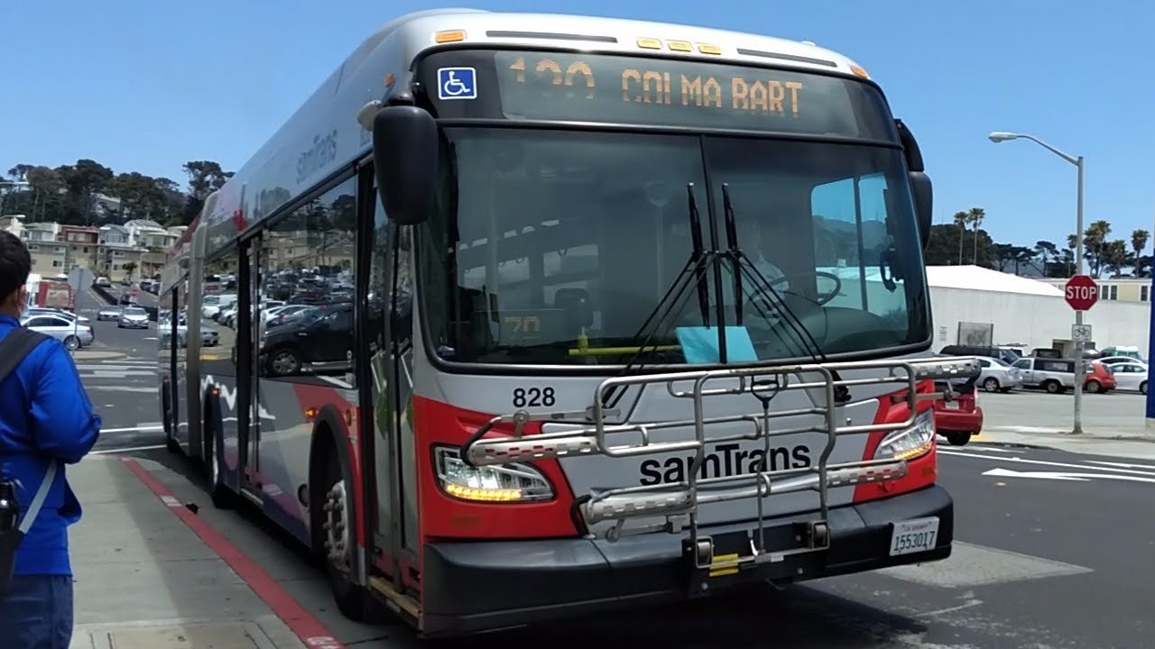 SamTrans 2019 New Flyer XD60 #828 on Route 120 - YouTube