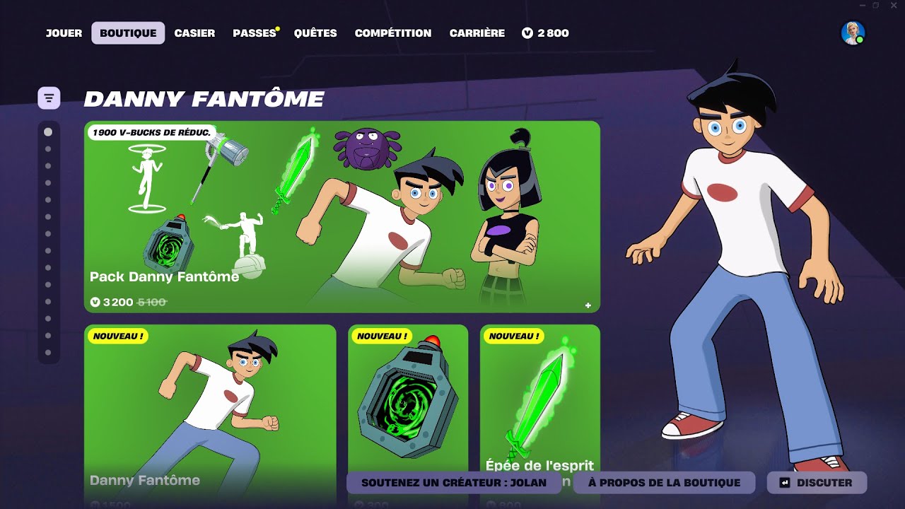 LET'S GO... DANNY FANTÔME 🔥 BOUTIQUE FORTNITE D’AUJOURD’HUI (06 ...