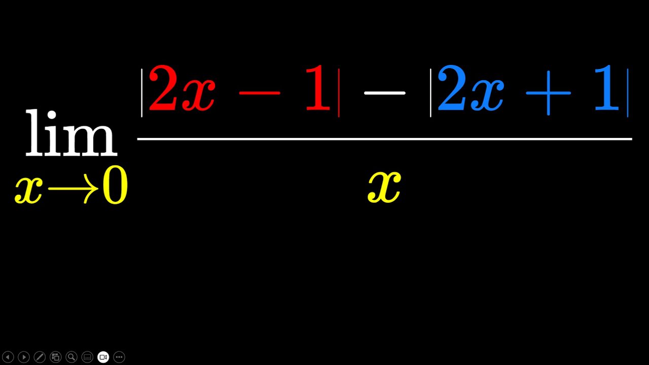 Limits With Absolute Value: Solving the puzzle of (|2x-1|-|2x+1|)/x ...