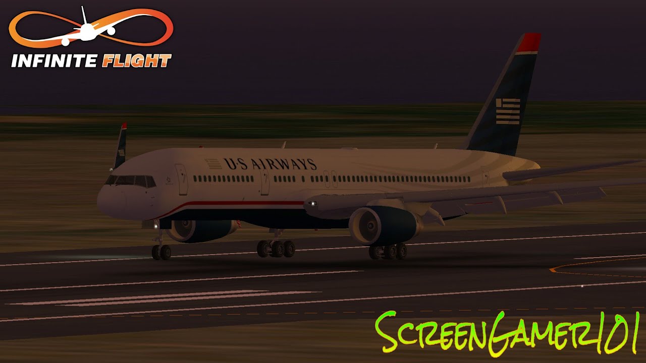 Infinite flight US-AIRWAYS BOEING 757-200 landing - YouTube
