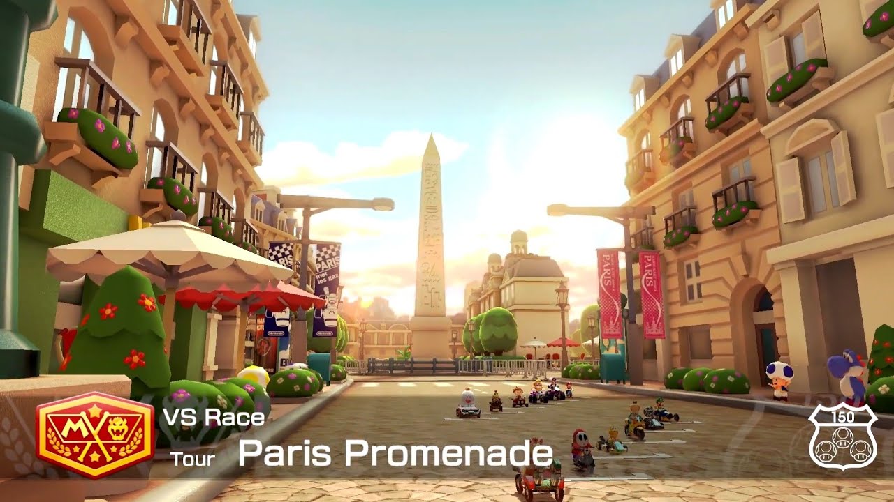 Mario Kart 8 Deluxe Tour Paris Promenade Gameplay - YouTube