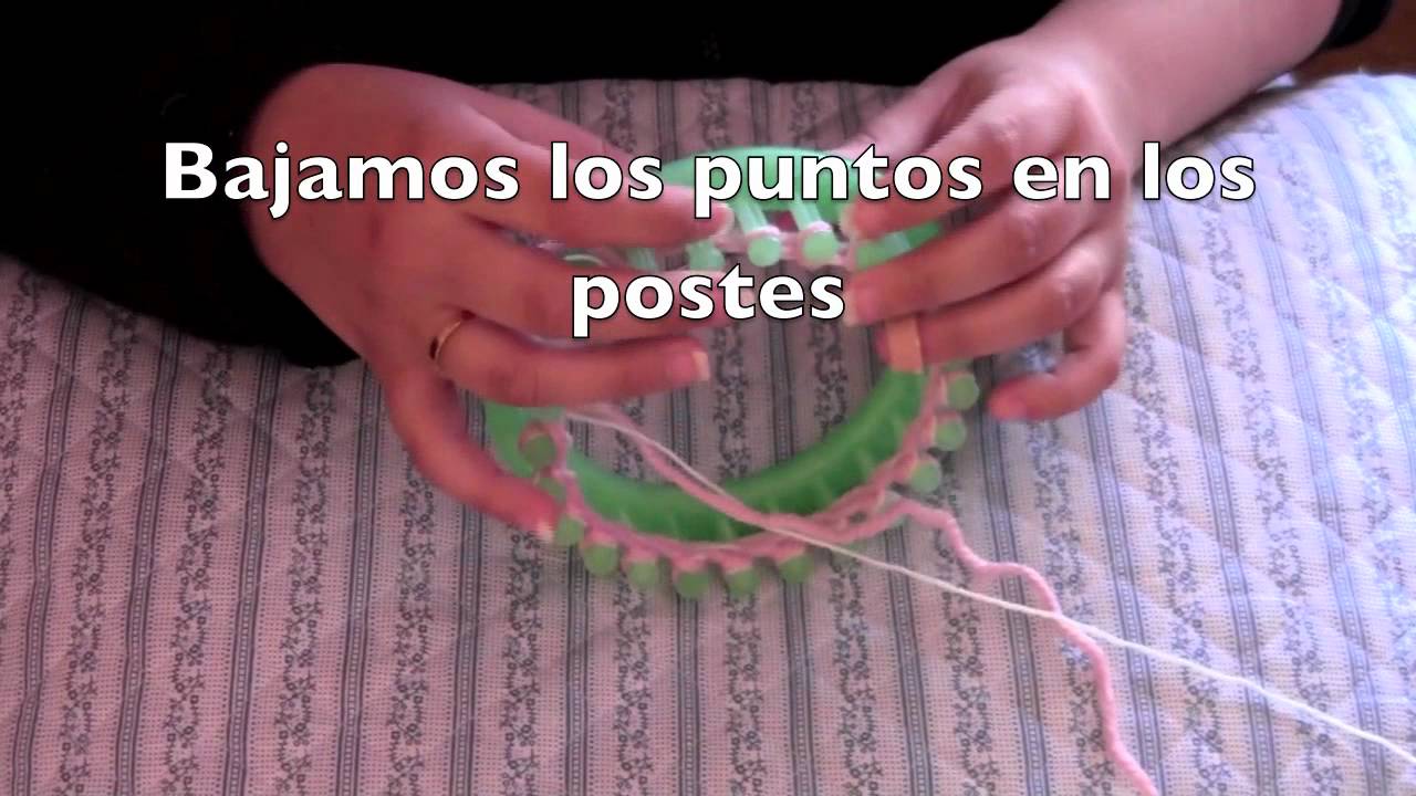 Cómo tejer una flor en un telar redondo - YouTube