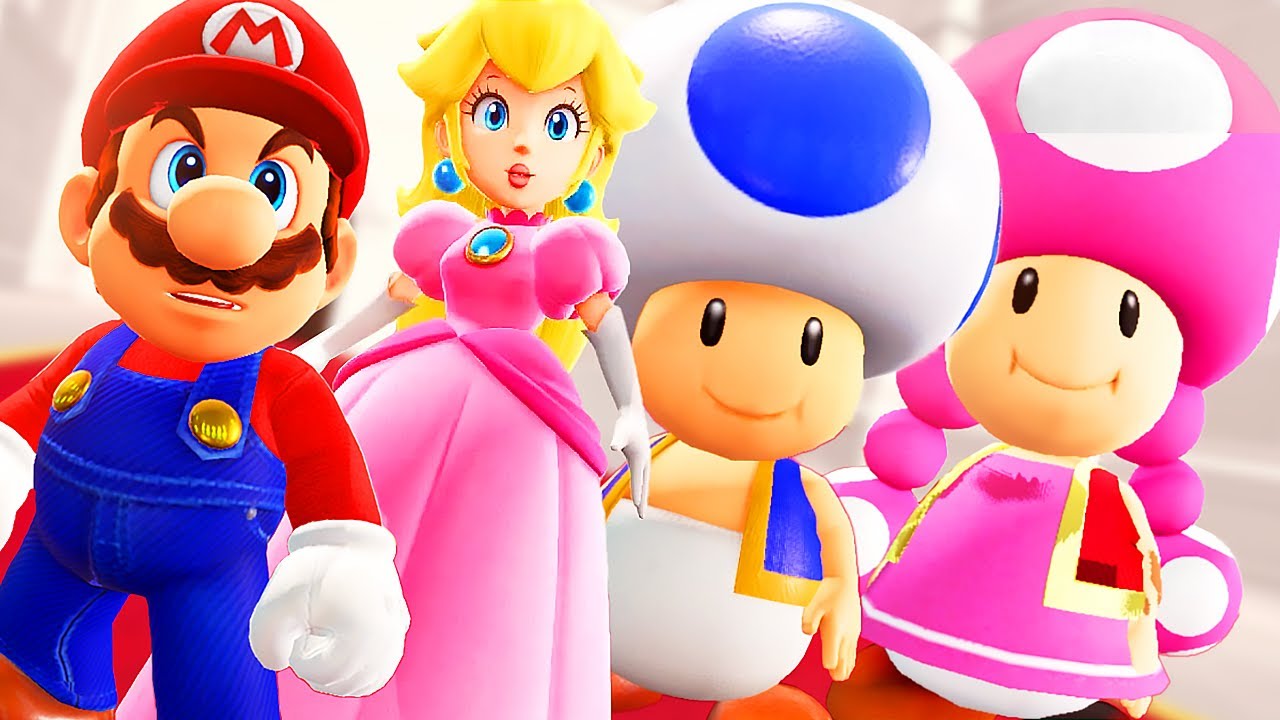 Super Mario Odyssey - Mario vs Peach vs Toad vs Toadette - Final Boss ...