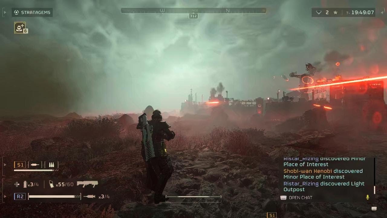 HELLDIVERS 2: Enemy turret destroyed by miraculous grenade throw - YouTube