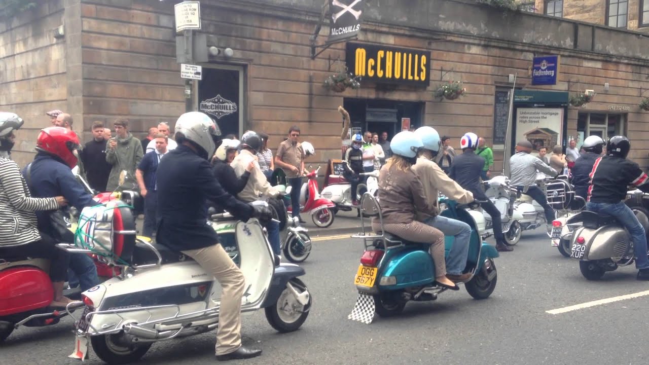 Glasgow Mod Weekender 2014 Rideout - YouTube