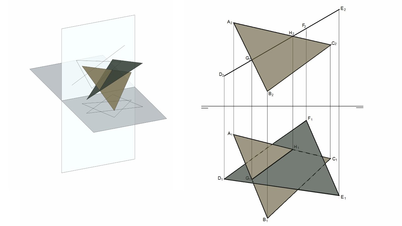 Intersección y visibilidad de formas planas en sistema diédrico ...