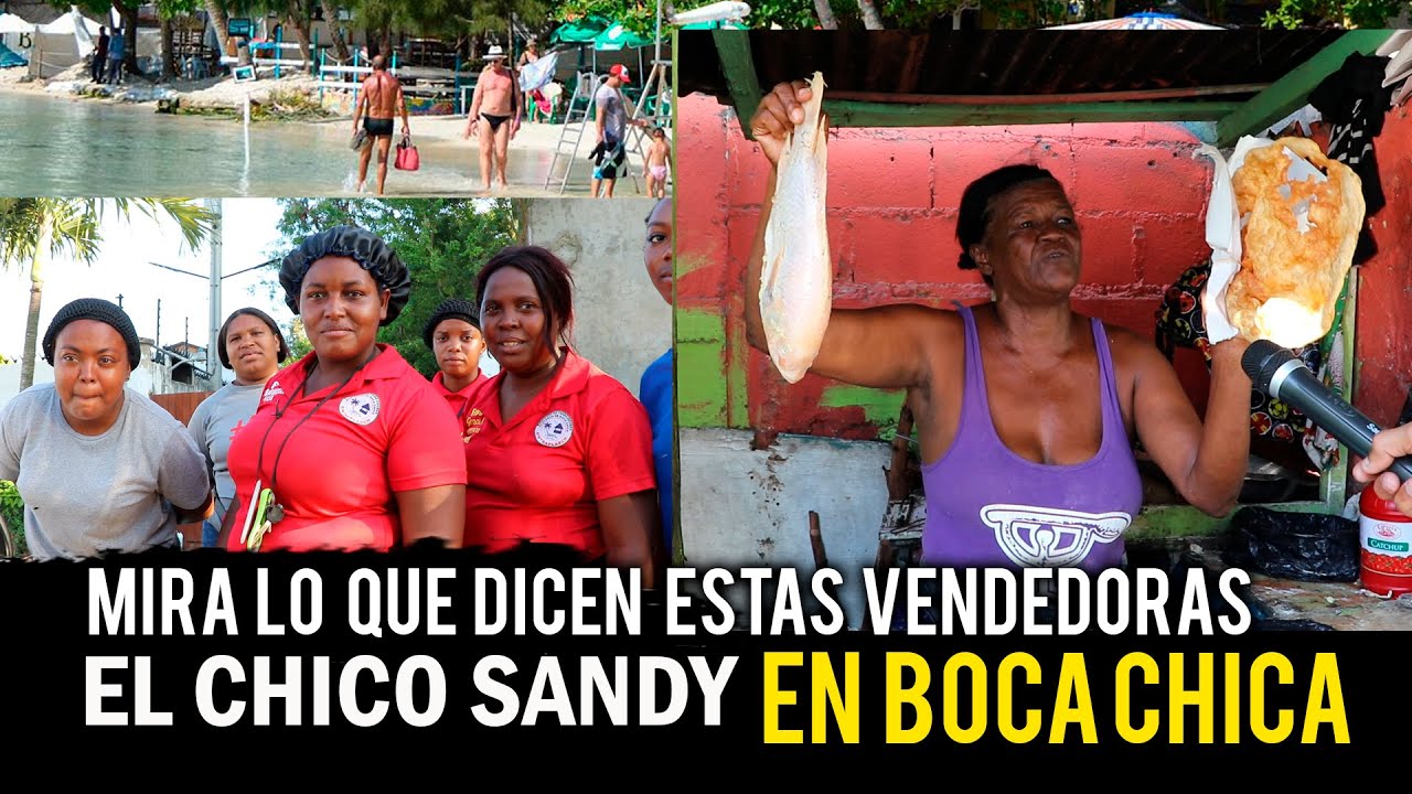 EL CHICO SANDY EN LA FAMOSA PLAYA DE BOCA CHICA CON LOS VENDEDORES ...
