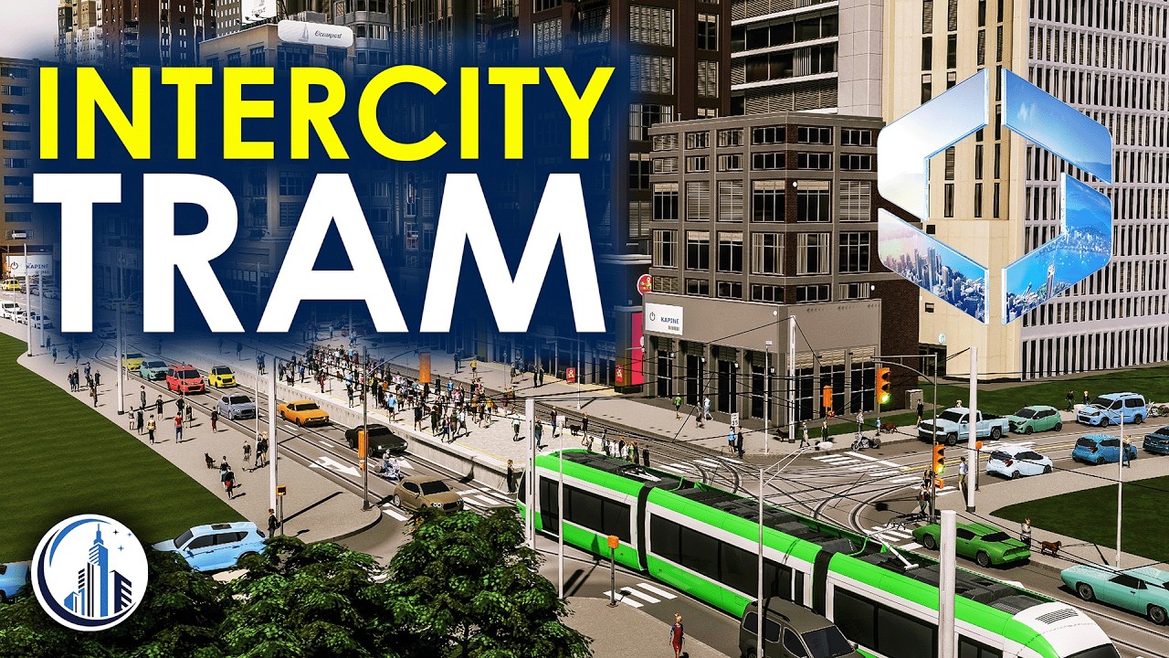 Amazing Intercity Tram Line In Cities Skylines 2 | Timber Ridge - YouTube