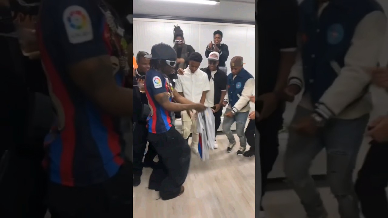 Watch As Rema Teach FC Barcelona Players How To Dance Rare LEGWORK🔥🔥 # ...