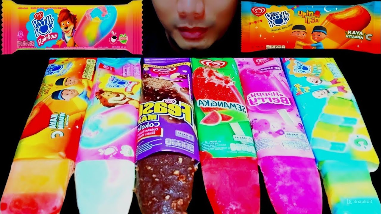 ASMR ICE CREAM PADDLE POP🌈 ️UPIN DAN IPIN,FRUITY TOWER,HAPPY BERRY ...