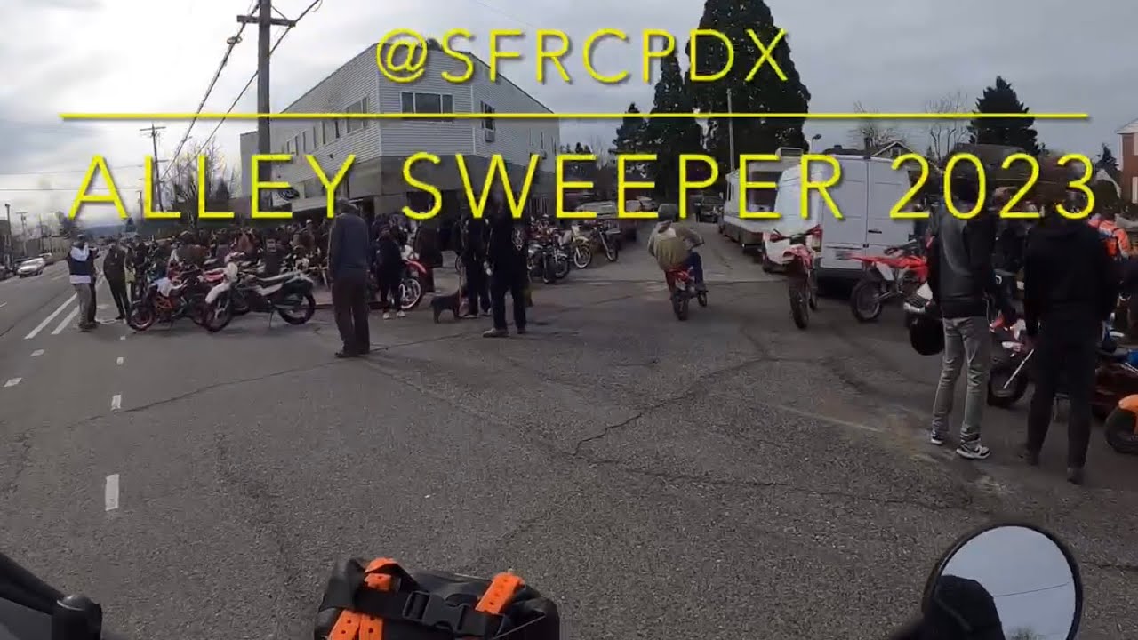 2023 Alley Sweeper #adventuremotorcycle ride and trash cleanup - YouTube