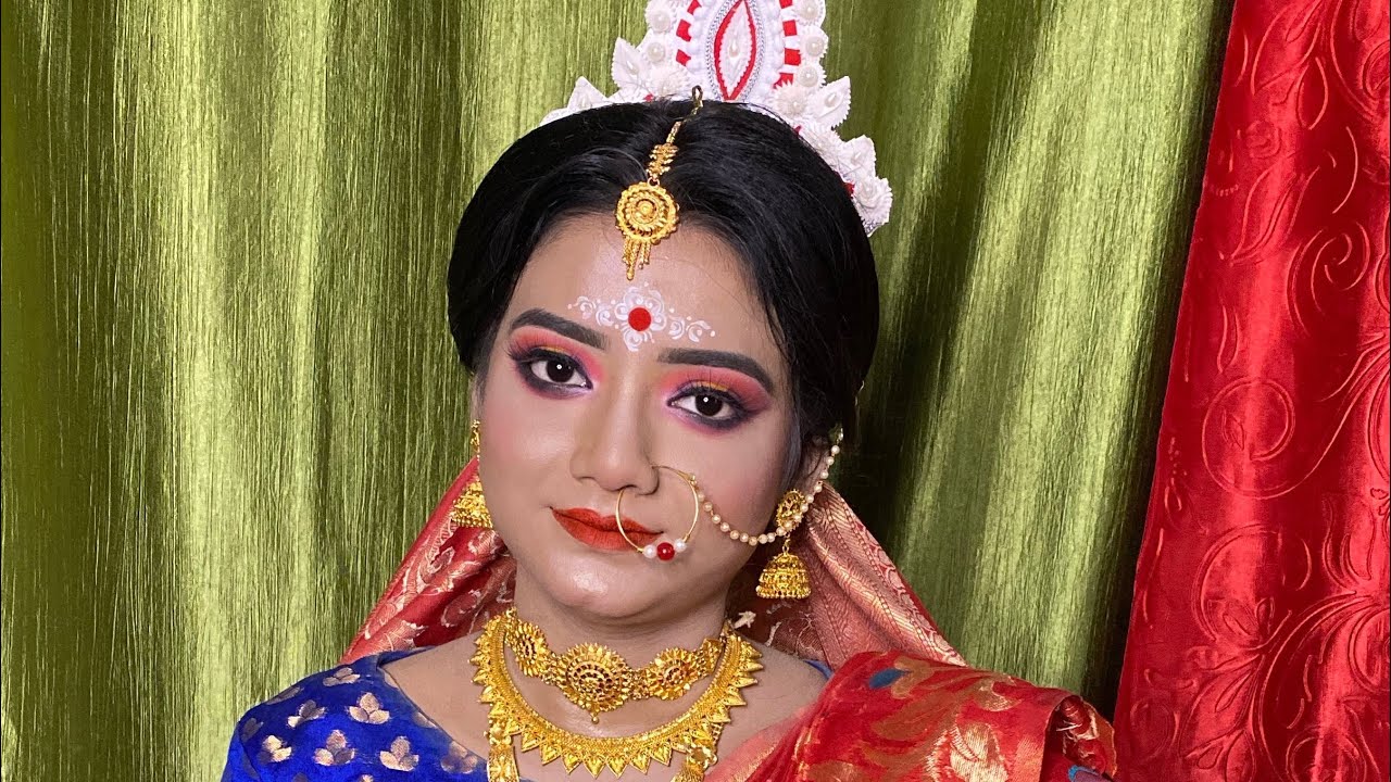 Bengali bridal makeup //step by step bridal makeup tutorial |||BARNALI’S MAKEOVER ||Barnali ...