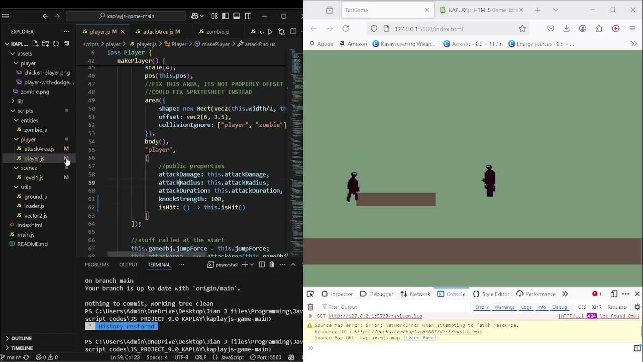 Learning to add enemy attack (making a game #1) - YouTube