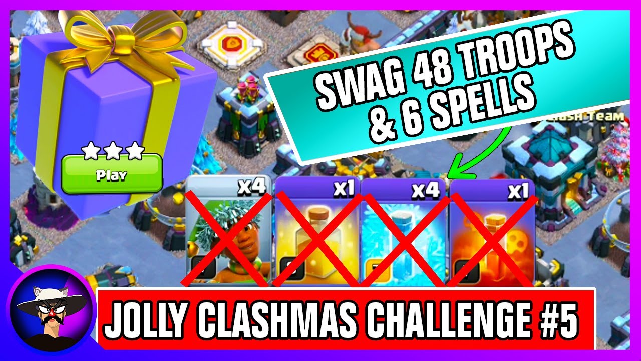 Easily 3 Star Jolly Clashmas Challenge #5 | How to Complete Clashmas ...