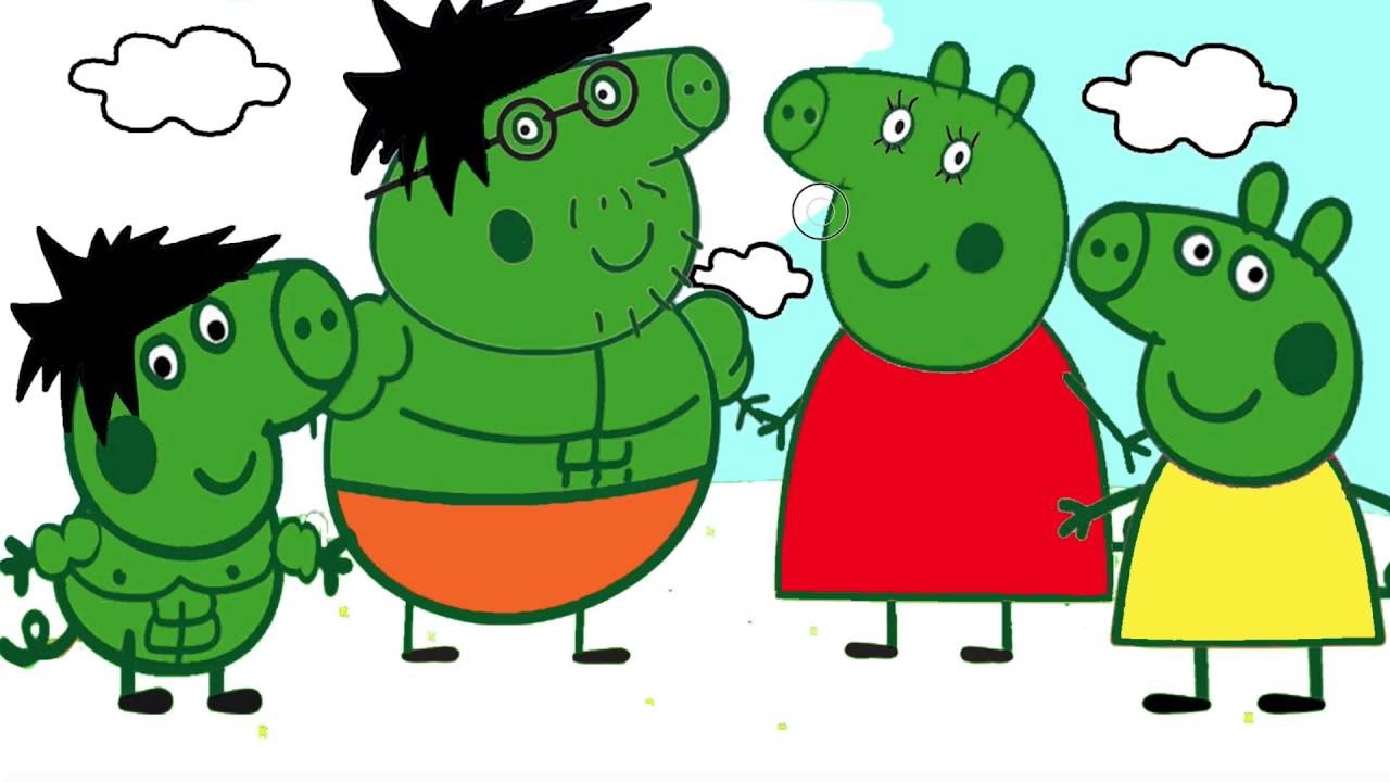 Peppa Pig Hulk ★ Coloring Pages - YouTube