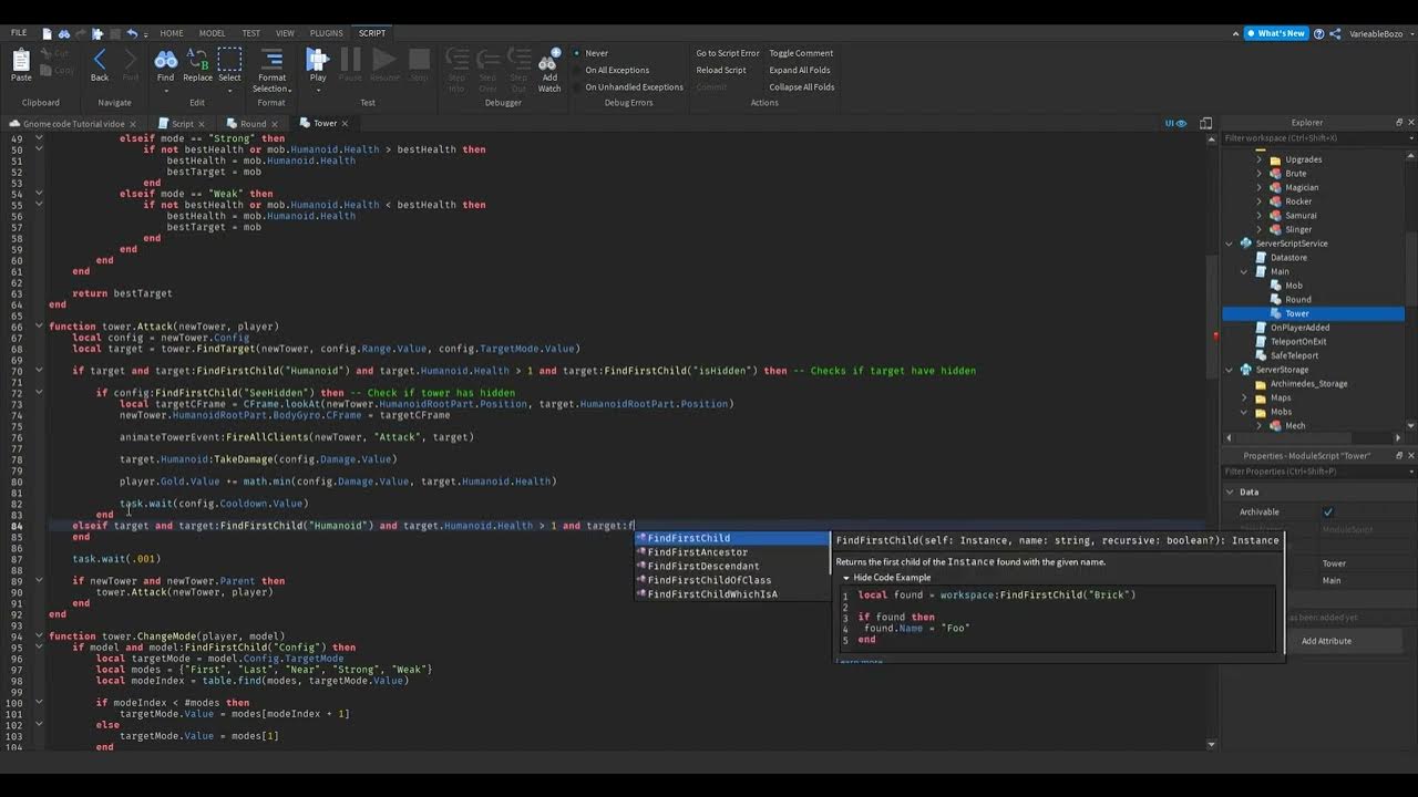 GnomeCode Tower Defense - How to make Hidden System - YouTube