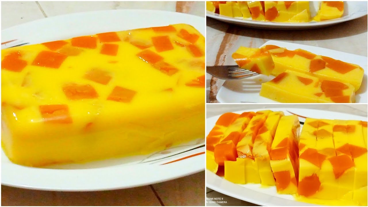 Mango Milk Pudding Recipe || Easy Homemade Mango Dessert || Sweet ...