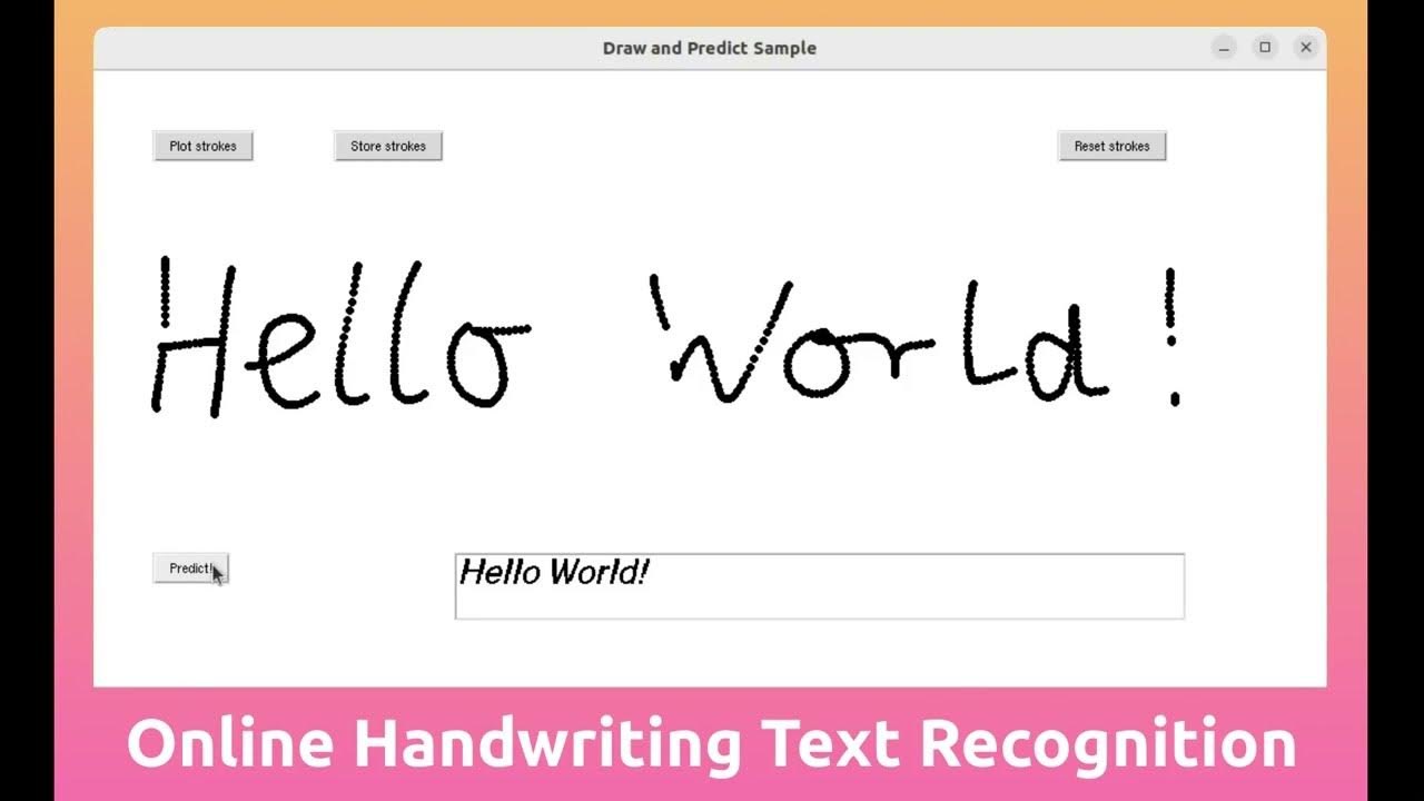Online Handwriting Text Recognition Demo - YouTube