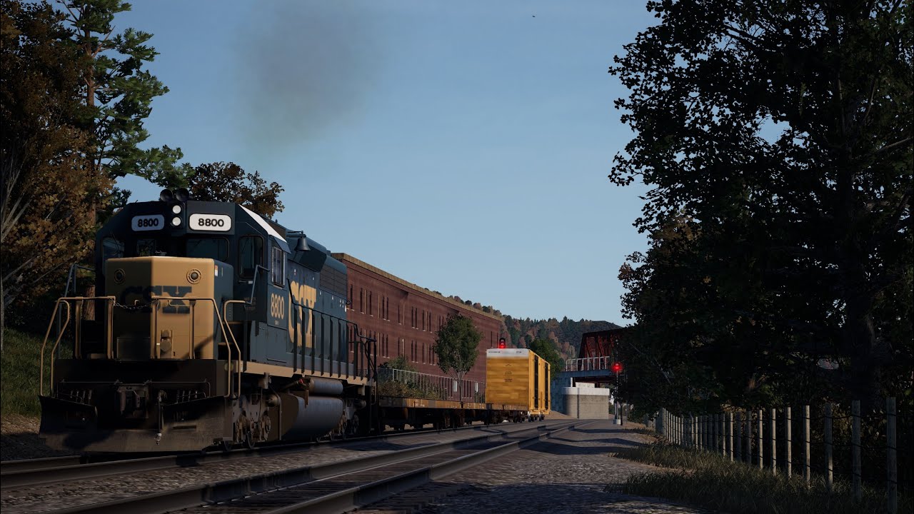 ex-Conrail SD40 8800 leads empty work extra | TSW5 Gameplay - YouTube