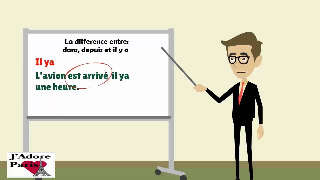 تعلم اللغة الفرنسية - الفرق بين Dans, il y a et depuis - YouTube