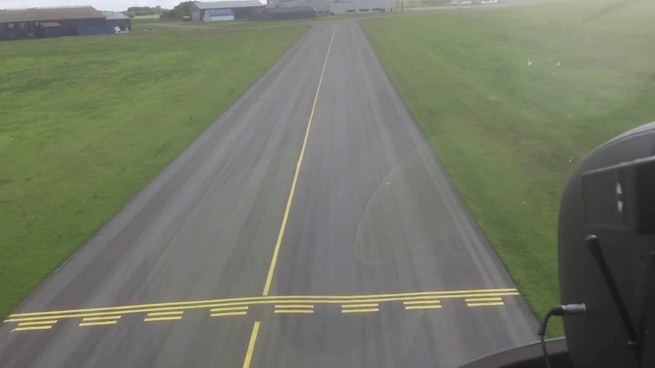 Helicopter approach Esbjerg Airport - YouTube