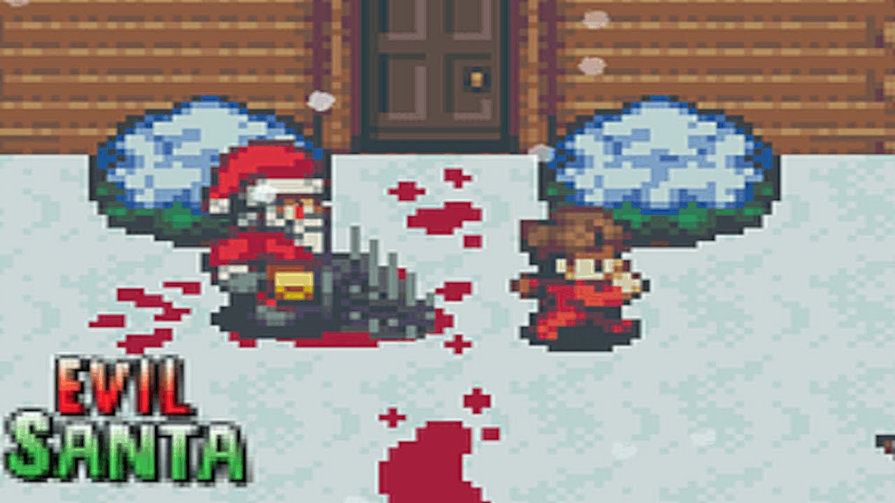Evil Santa Gameplay SNES-Style Arcade Horror - YouTube